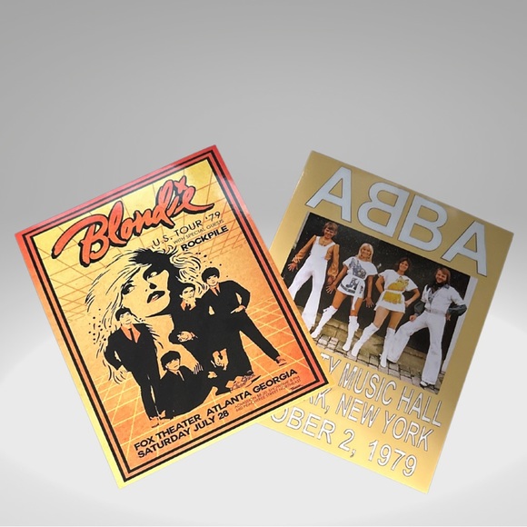 Art | Mini Advertisement Band Posters Set Of Two One Featuring Abba And ...